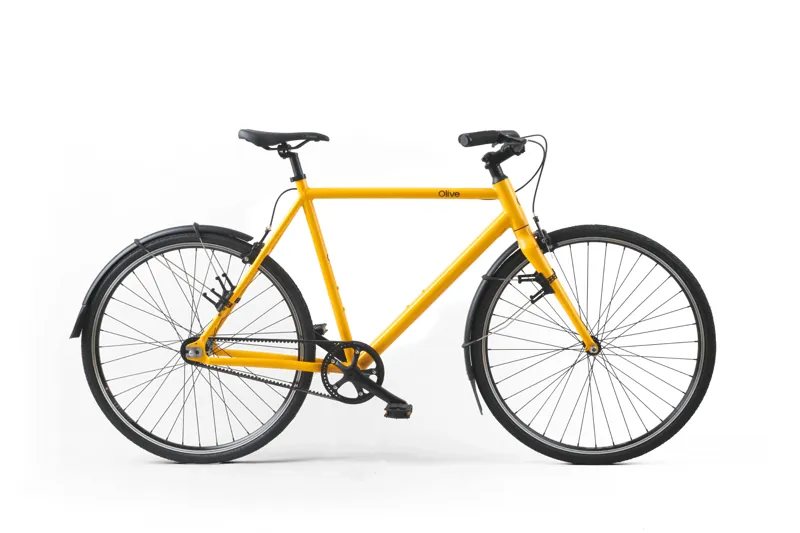 Olive O Belt Drive 2 speed Bike Yellow 55cm